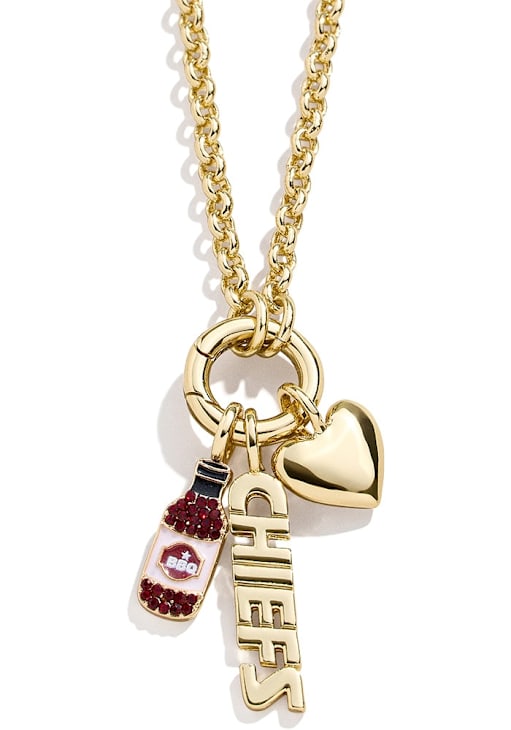 Kansas City Chiefs GOLD Charm Womens Necklace - 7740295