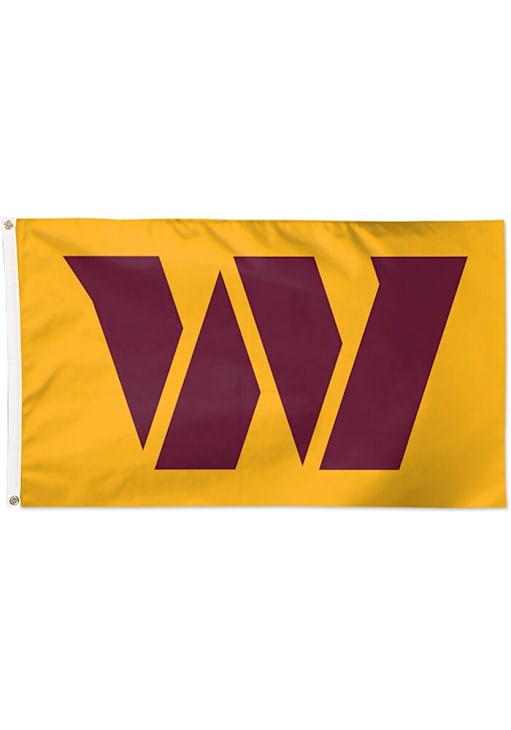 Washington Commanders 3x5 Logo Grommet GOLD Silk Screen Grommet Flag ...