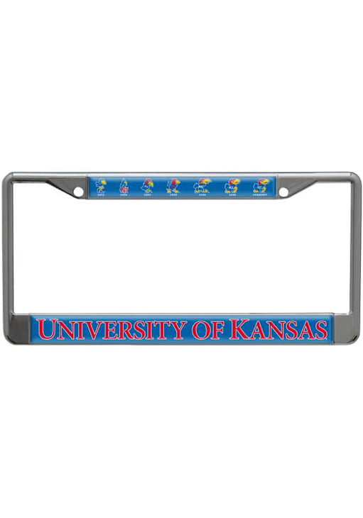 Kansas Jayhawks License Plate Frame - Kansas Jayhawks BLUE Evolution ...