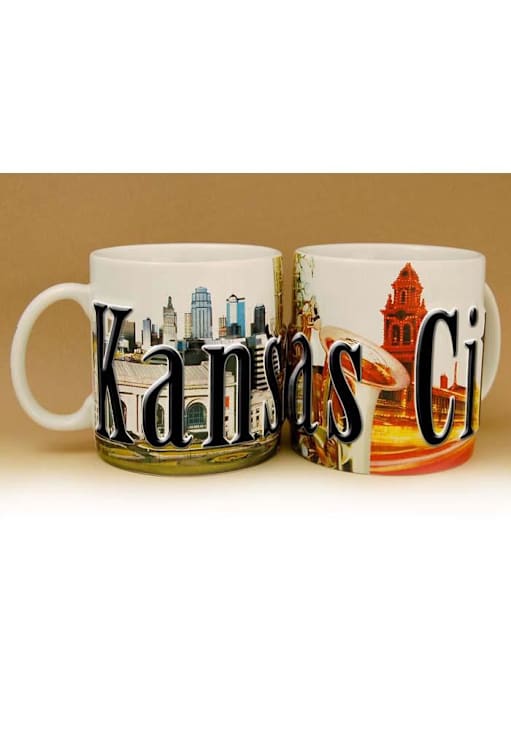 Kansas City White 18 oz Ceramic Ceramic Mug - 87961021