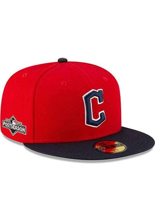 Cleveland Guardians Mens 2025 Home Post Season Side Patch 59FIFTY Red ...