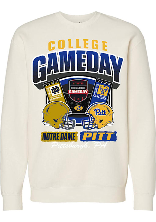 Mens IVORY Pitt Panthers Football College Gameday vs Notre Dame Ticket ...