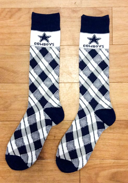 Dallas Cowboys Plaid Mens Argyle Socks