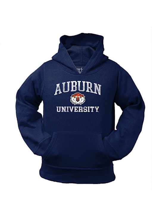 Auburn Tigers Youth NAVY Parker Arch Mascot Long Sleeve Hoodie - 9104232
