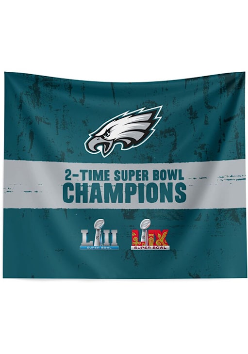 Philadelphia Eagles MIDNIGHTGREEN 2x Super Bowl Champions 34x40 Hanging ...