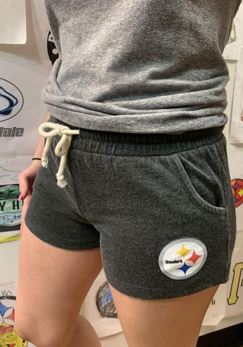 Pitt Steelers Black Womens Rally Active Shorts