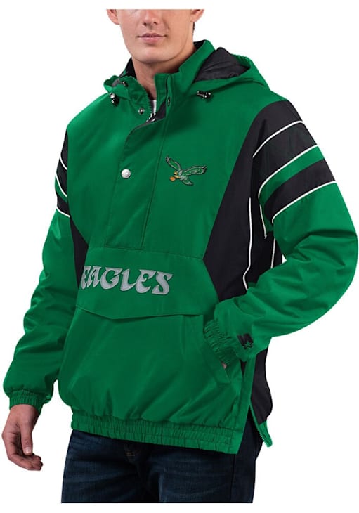 Starter Philadelphia Eagles Mens Retro Polyfill KELLYGREEN Pullover ...