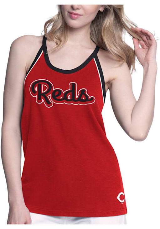Cincinnati Reds Womens Red Curveball Tank Top - 9437629