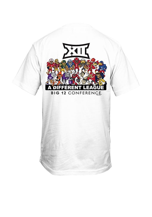 Big 12 WHITE Football Big 12 Mascots Short Sleeve T Shirt - 9762906
