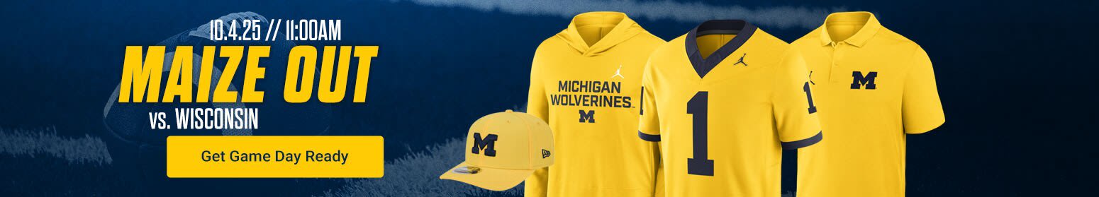 Michigan Wolverines Apparel & Merch | Explore the Michigan Wolverines ...