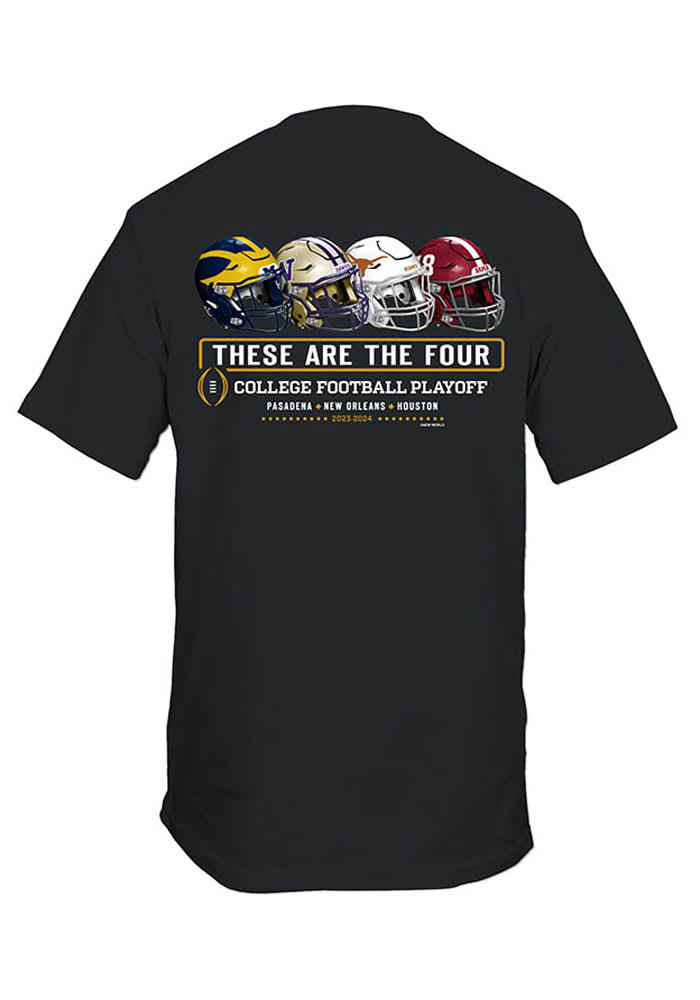 Michigan Wolverines BLACK 2023 CFP Bound Four Team Short Sleeve T Shirt ...