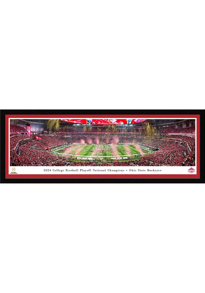 Ohio State Buckeyes Red 2024 Football National Champions Select Framed ...
