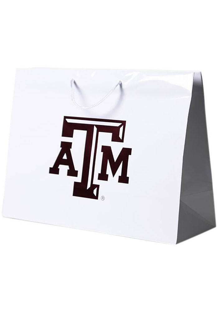 Texas A&M Aggies 16x12 White Large Metallic White Gift Bag - 10080355