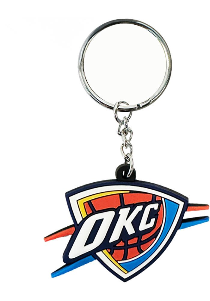 Oklahoma City Thunder PVC Keychain - BLUE