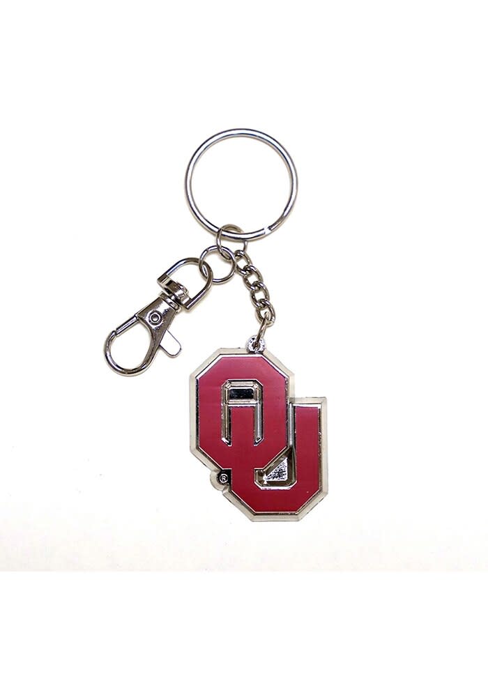 Oklahoma Sooners Logo Graphic Keychain - RED