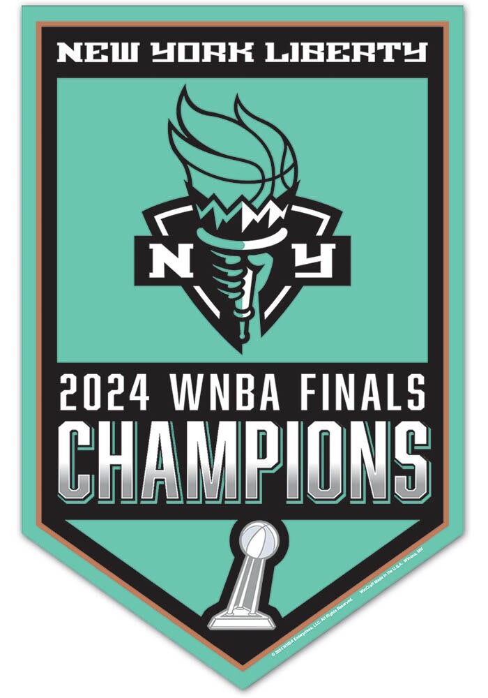 New York Liberty GREEN WNBA 2024 Finals Champion 11x17 Sign - 10100510
