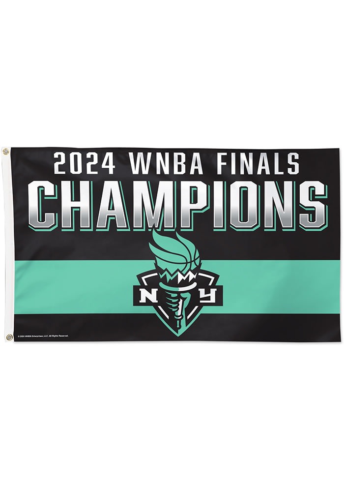 New York Liberty WNBA 2024 Finals Champion 3x5 GREEN Silk Screen ...