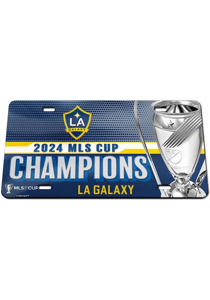 LA Galaxy License Plate- LA Galaxy 2024 MLS Cup Champions Laser Cut ...