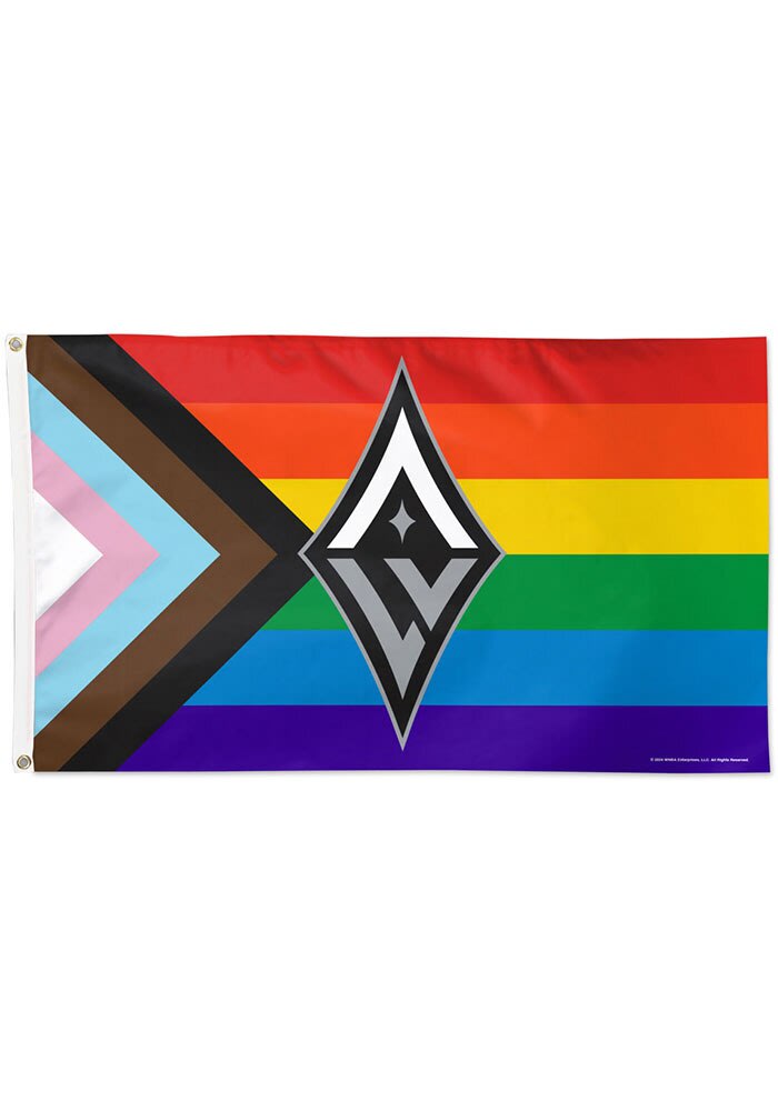 Las Vegas Aces Pride Deluxe BLACK Silk Screen Grommet Flag