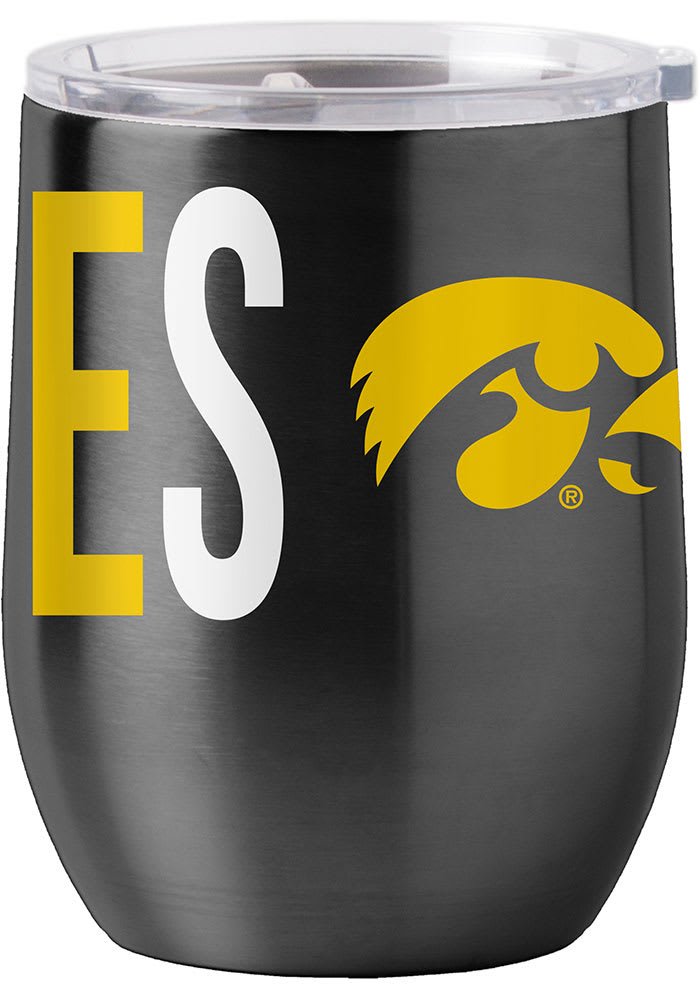 Iowa Hawkeyes YELLOW 16oz Overtime SS Stainless Steel Stemless - 1010981