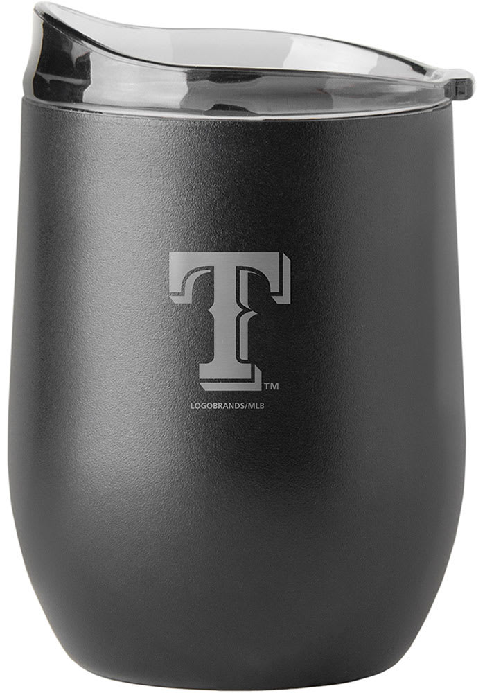 Texas Rangers BLUE 16oz Etch Powder Coat Curved Stainless Steel ...