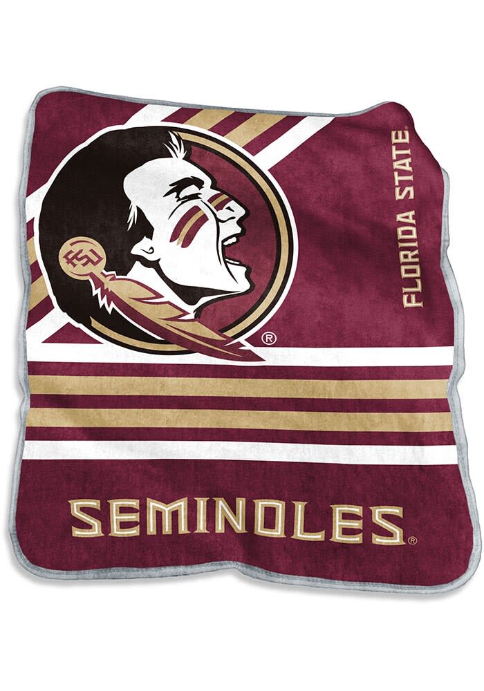 Florida State Seminoles Red Logo Raschel Throw Blanket - 1014019