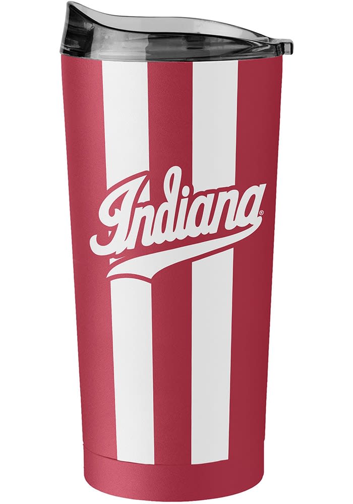 Logo Brands Indiana Hoosiers Red 20oz Candy Stripe Stainless Steel ...