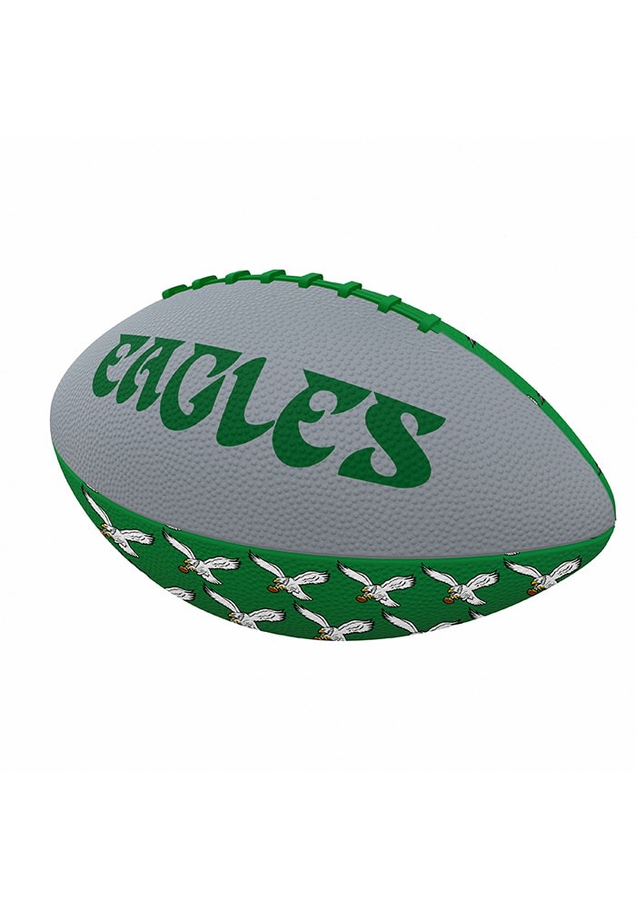 Logo Brands Philadelphia Eagles KELLYGREEN Vintage Mini Rubber Football ...