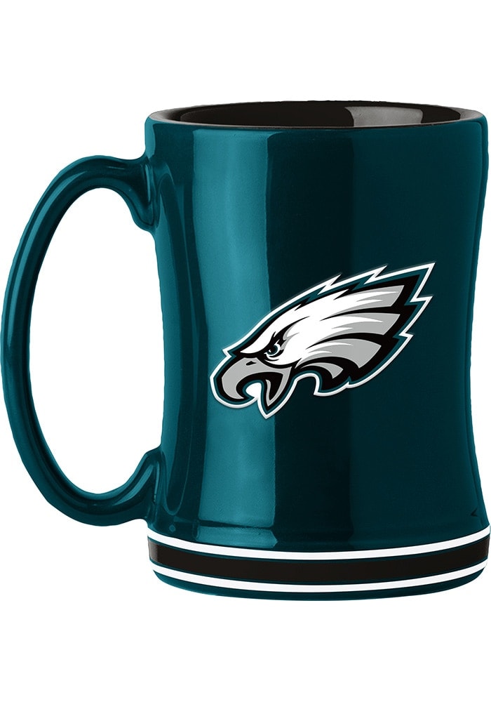 Philadelphia Eagles TEAL 14oz Relief Ceramic Mug - 1015199
