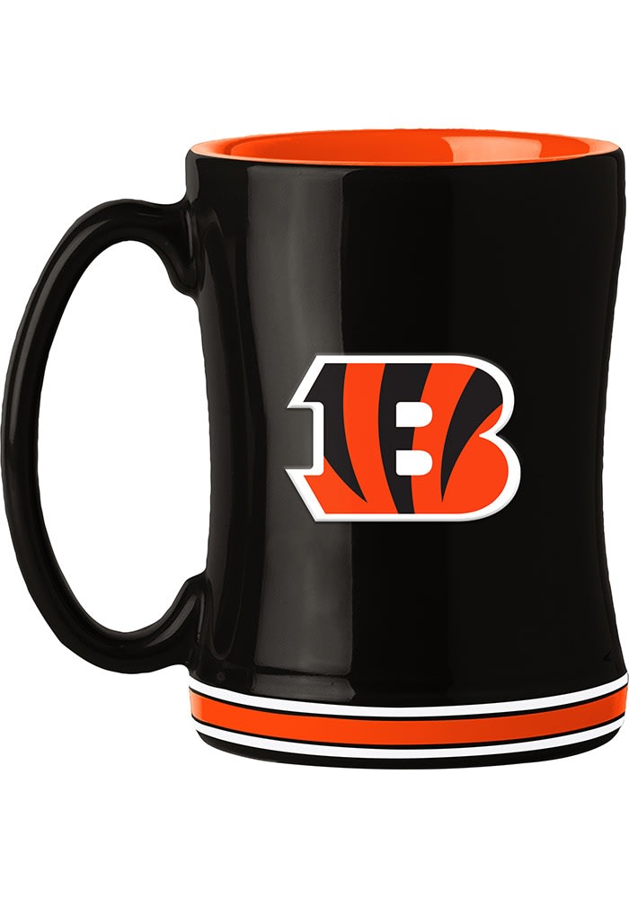 Cincinnati Bengals BLACK 14oz Relief Ceramic Mug - 1015680