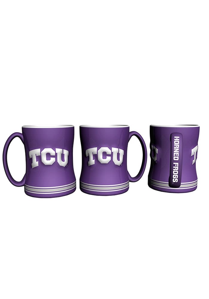 TCU Horned Frogs PURPLE Sculpted Ceramic Mug - 10161105