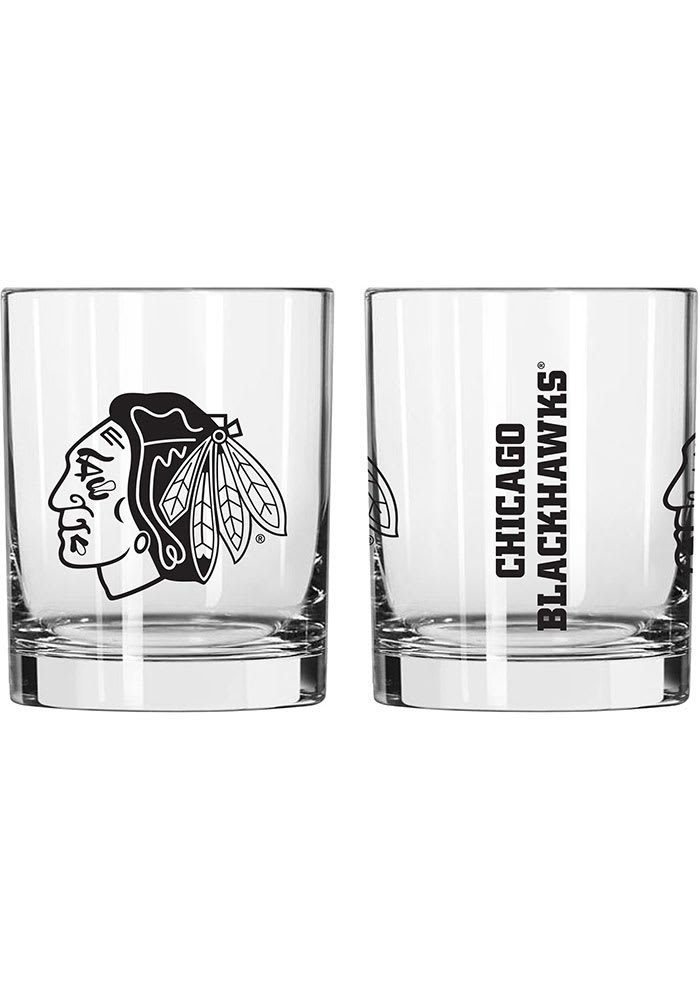 Chicago Blackhawks BLACK 14 OZ Gameday Rock Glass - 10164170