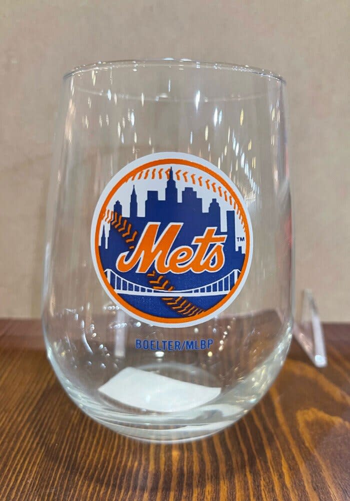 New York Mets NAVY 16OZ Stemless Wine Glass - 10165471