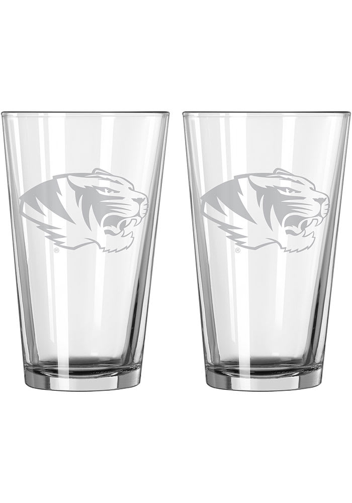 Missouri Tigers White 16OZ Etch Pint Glass - 10166246