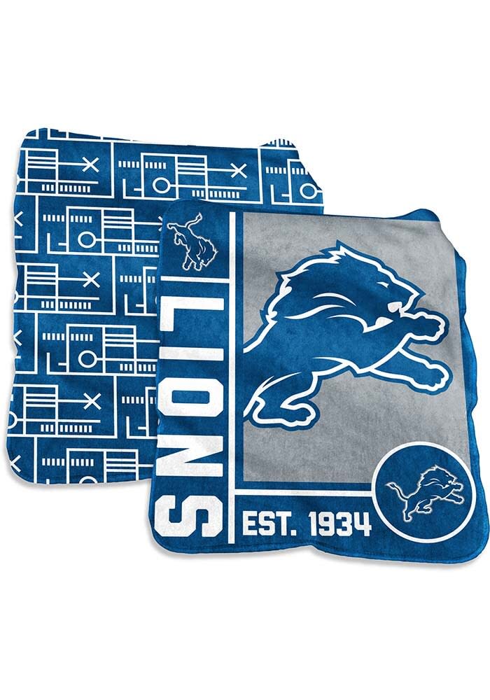 Detroit Lions BLUE 60 x 70 Super Plush Sherpa Fleece Blanket - 1016683