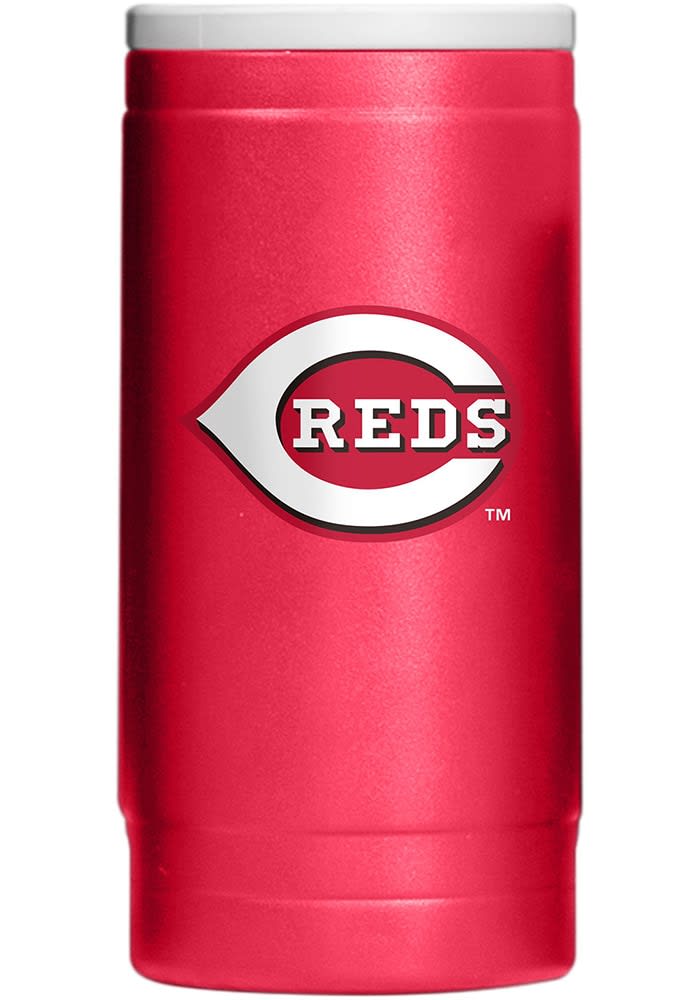 Logo Brands Cincinnati Reds Red Flipside PC Slim Stainless Steel Coolie ...