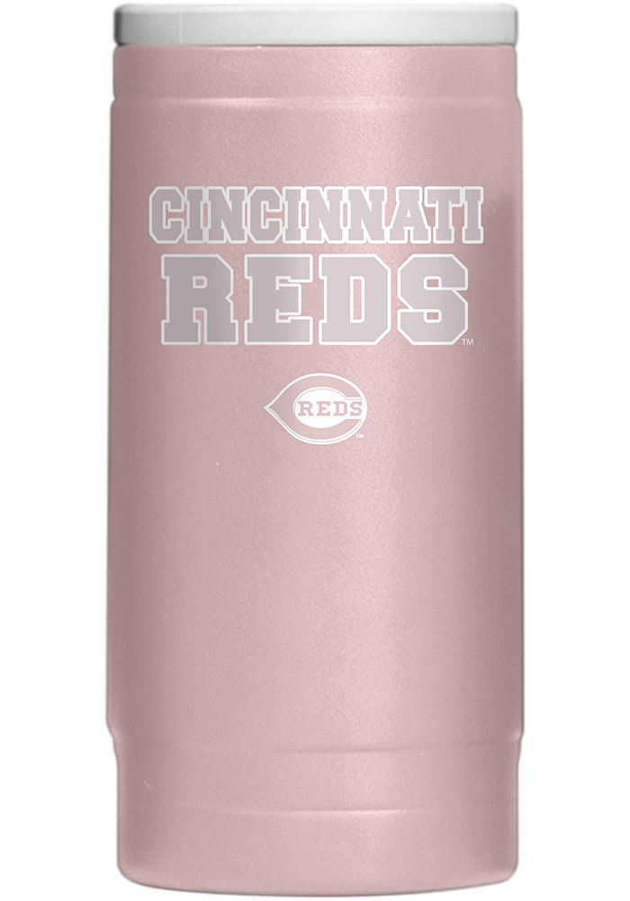 Logo Brands Cincinnati Reds Red Wordmark 12OZ Slim Can Powder Coat ...