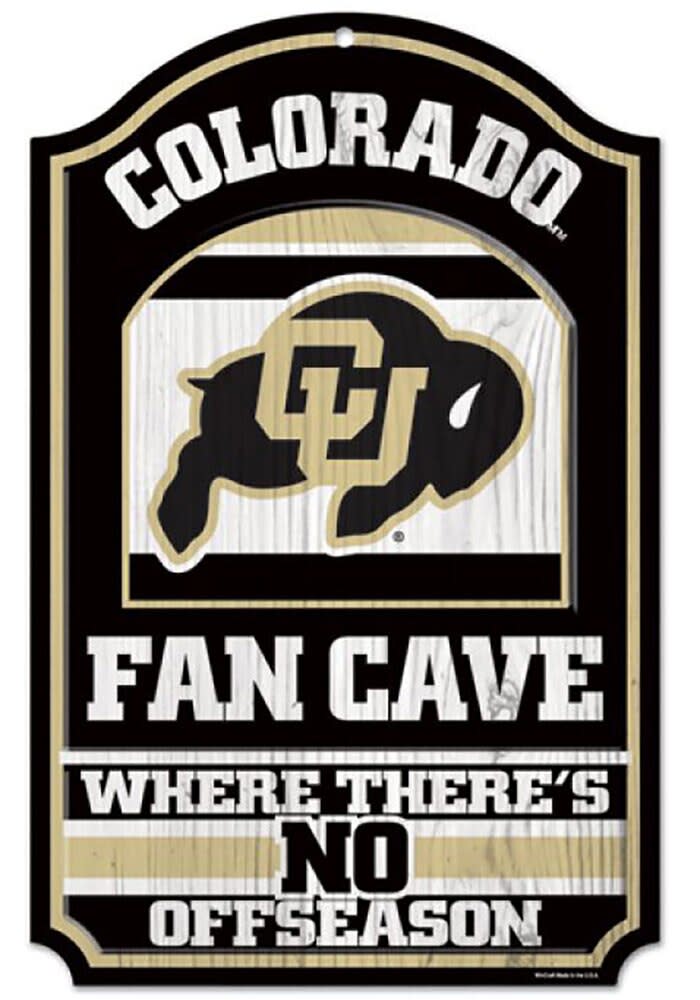 Colorado Buffaloes BLACK 11 x 17 Fan Cave Sign - 1017620