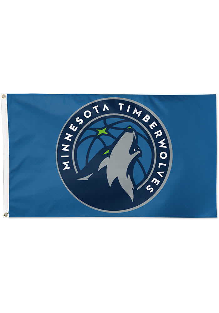 Minnesota Timberwolves 3x5 Logo BLUE Silk Screen Grommet Flag - 1018093