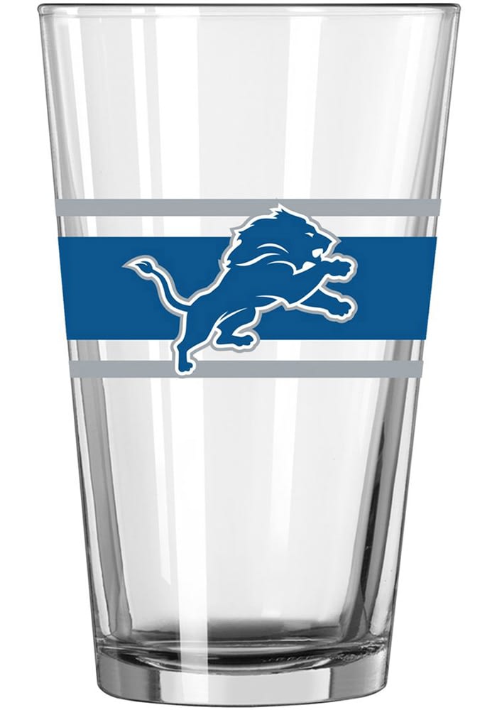 Detroit Lions BLUE 16oz Stripe Pint Glass - 1018255