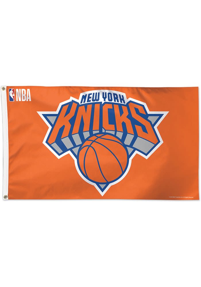 New York Knicks Deluxe ORANGE Silk Screen Grommet Flag - 1018470