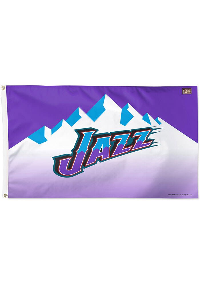 Utah Jazz Deluxe PURPLE Silk Screen Grommet Flag - 1018477