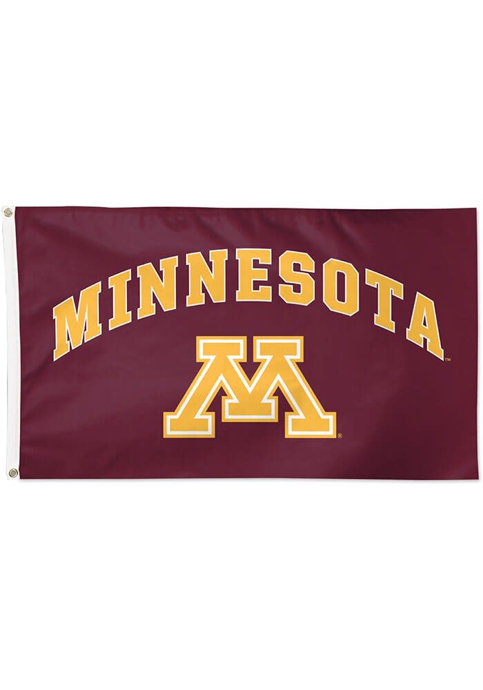Minnesota Golden Gophers MAROON Deluxe Classic Silk Screen Grommet Flag ...