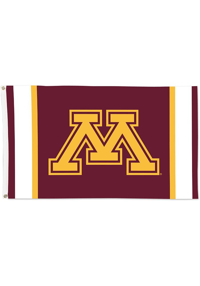 Minnesota Golden Gophers MAROON Vertical Striped Deluxe Silk Screen ...