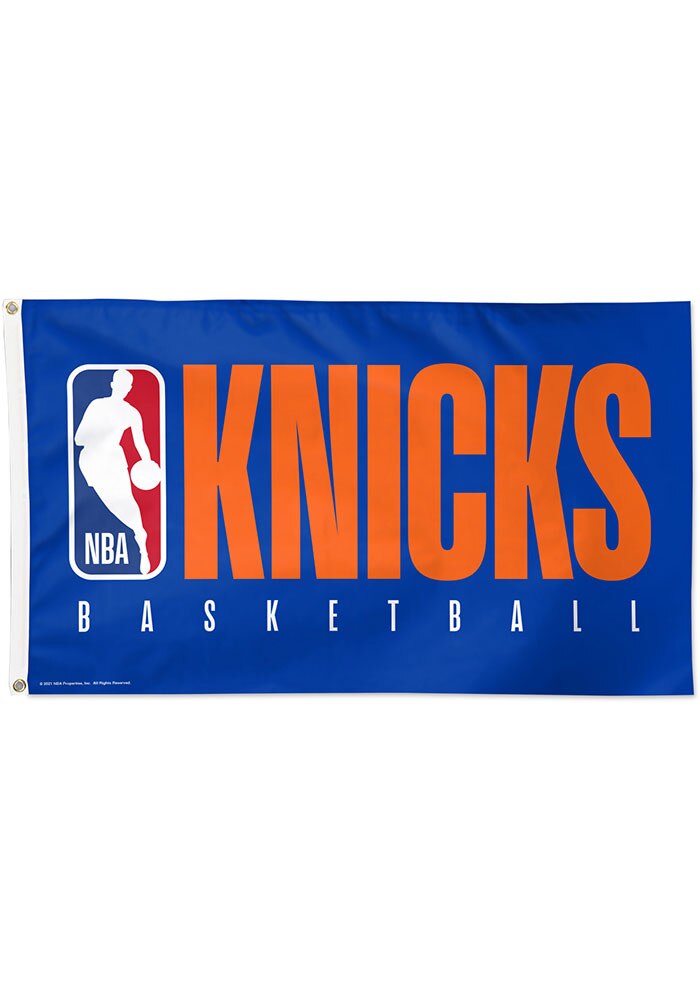 New York Knicks Deluxe Basketball BLUE Silk Screen Grommet Flag - 1018519