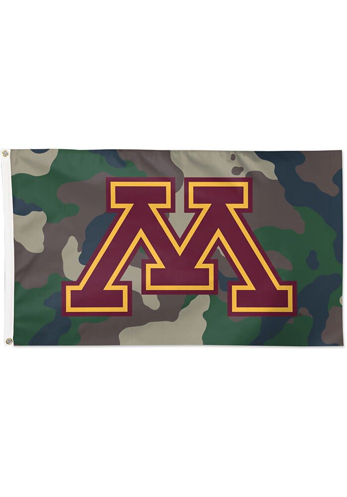 Minnesota Golden Gophers Deluxe CAMO GREEN Silk Screen Grommet Flag ...