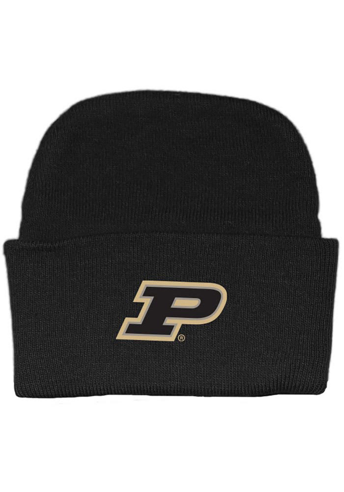 Purdue Boilermakers BLACK Team Logo Newborn Knit Hat - 10190958