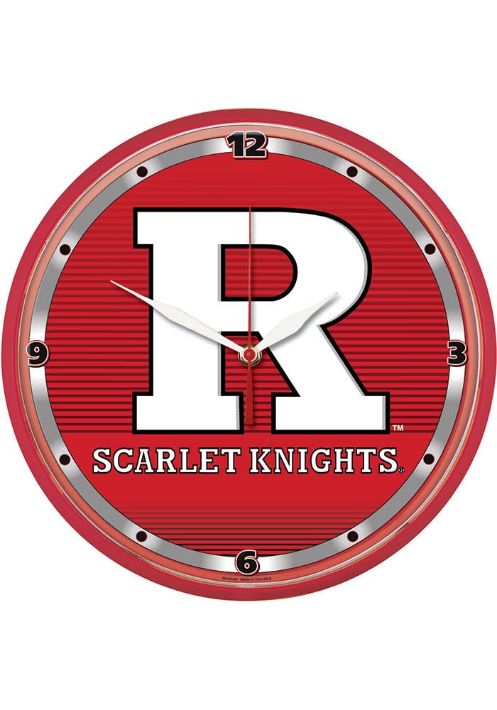 Rutgers Scarlet Knights Red Round Wall Clock