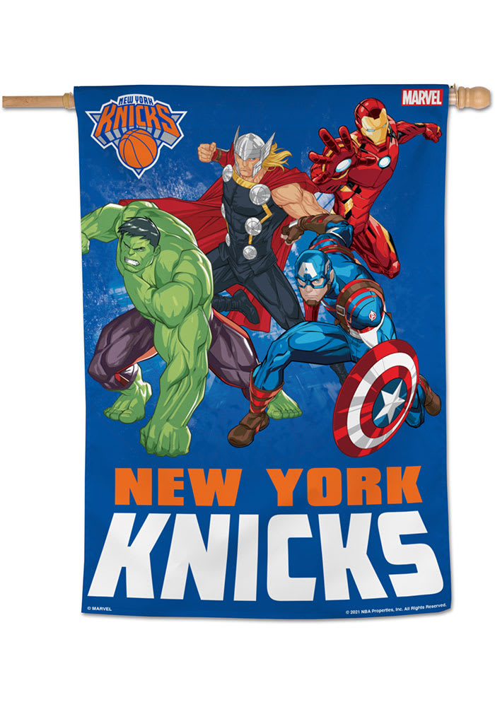 New York Knicks Vertical Marvel Banner - BLUE