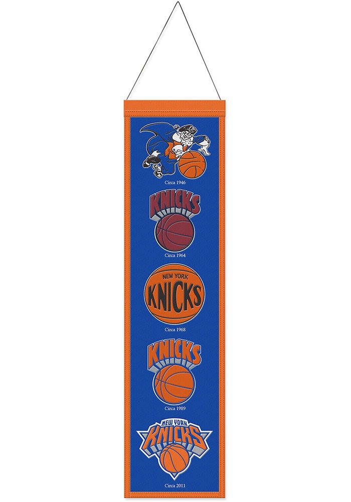New York Knicks Vertical Wool Vintage Banner - BLUE